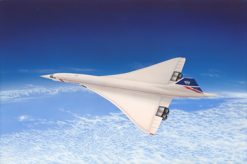 British Airways Concorde Illustration by Ron Wilson | Directory of ...