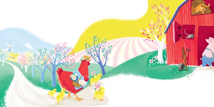 The Little Red Hen on the Farm Illustration by Stacy Peterson ...