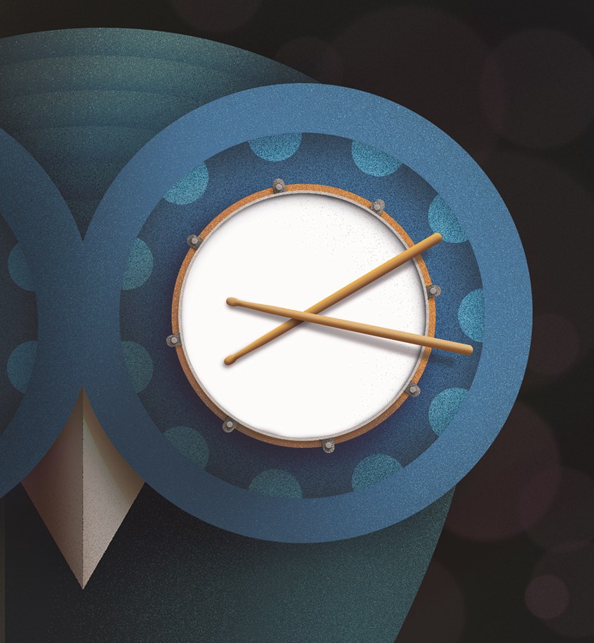 Dropmix Owl Beat Illustration by Justin Froning | Directory of Illustration
