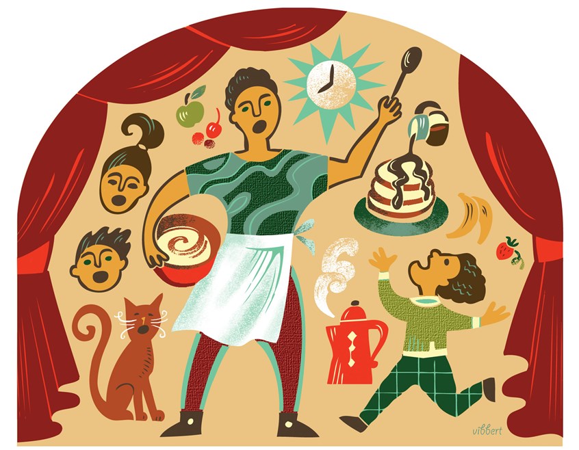 Breakfast Opera Illustration by Carolyn Vibbert | Directory of Illustration