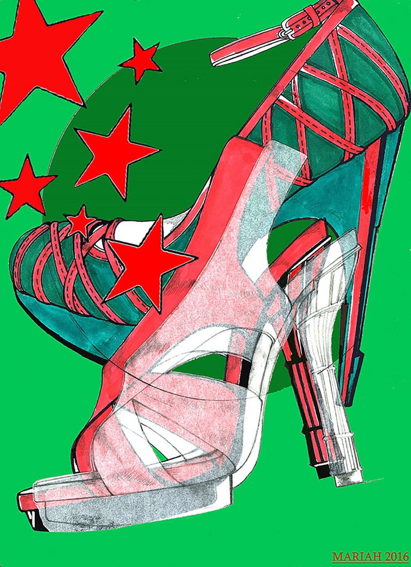 Holiday Shoes Illustration by Mariah Graham Illustrations | Directory ...