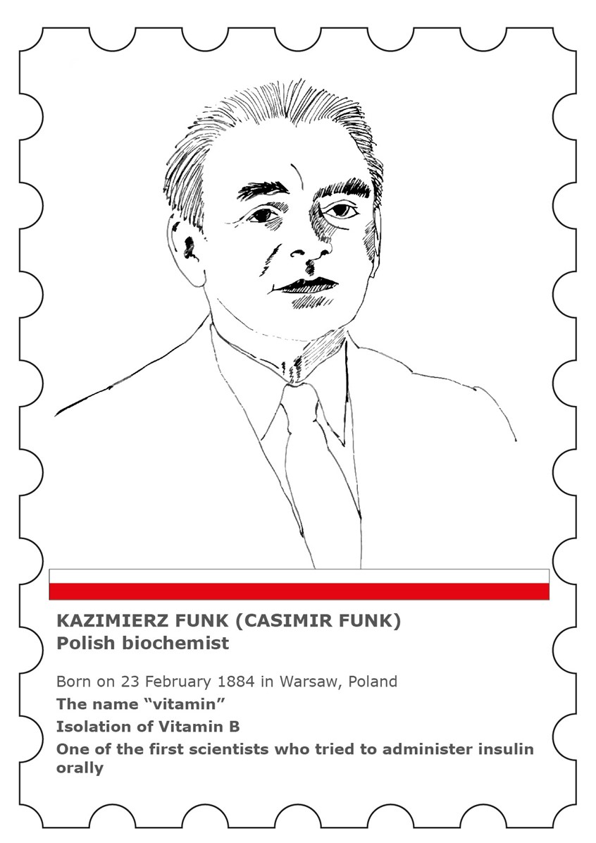 Portrait - Casimir Funk Illustration by Kiki Buchaniec | Directory of ...