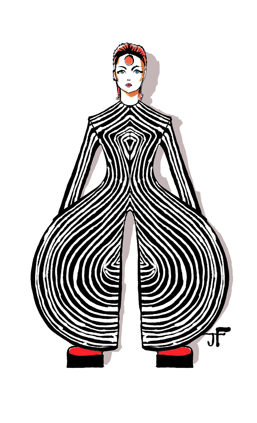 David Bowie Illustration by Jeffrey Fulvimari | Directory of Illustration