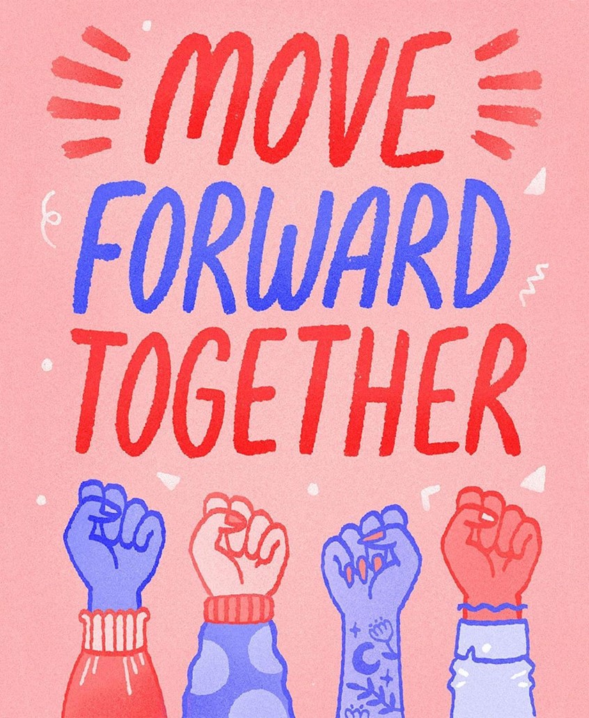 Move Forward Together Illustration by Loe Lee | Directory of Illustration