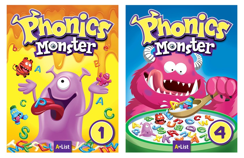 "Phonics Monster" Educational Workbook Covers Illustration by Shawn ...