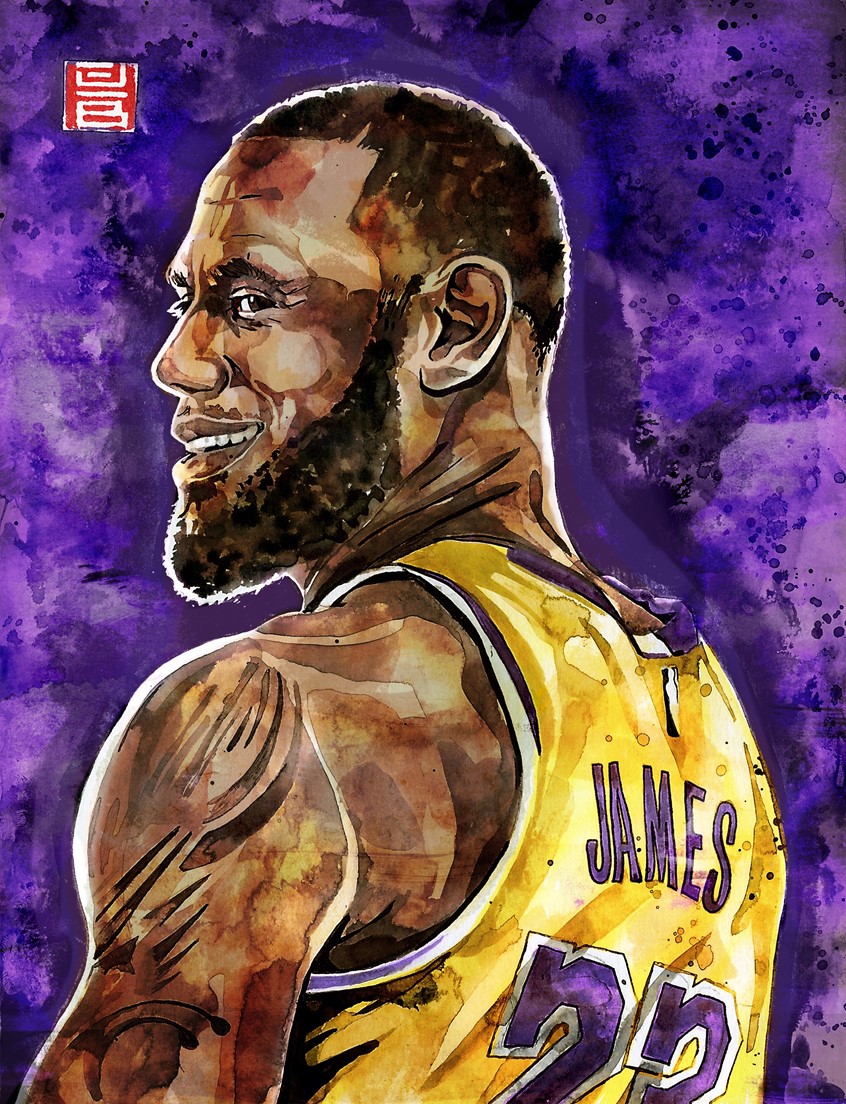 Lebron James Illustration by Jonathan Bruns | Directory of Illustration