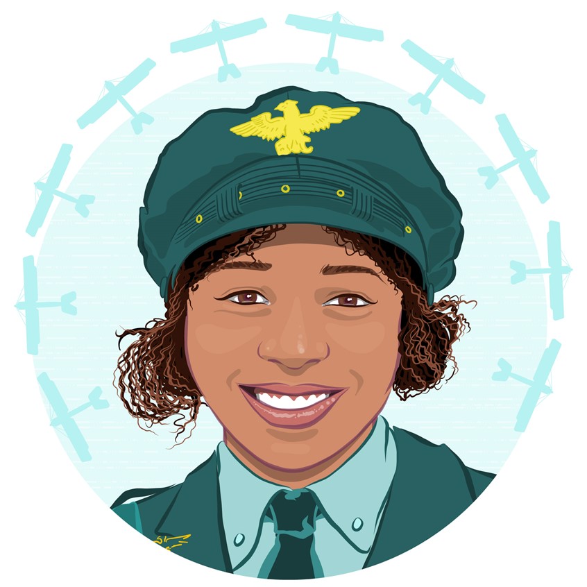 Portrait of Bessie Coleman Illustration by Cybèle Illustration ...