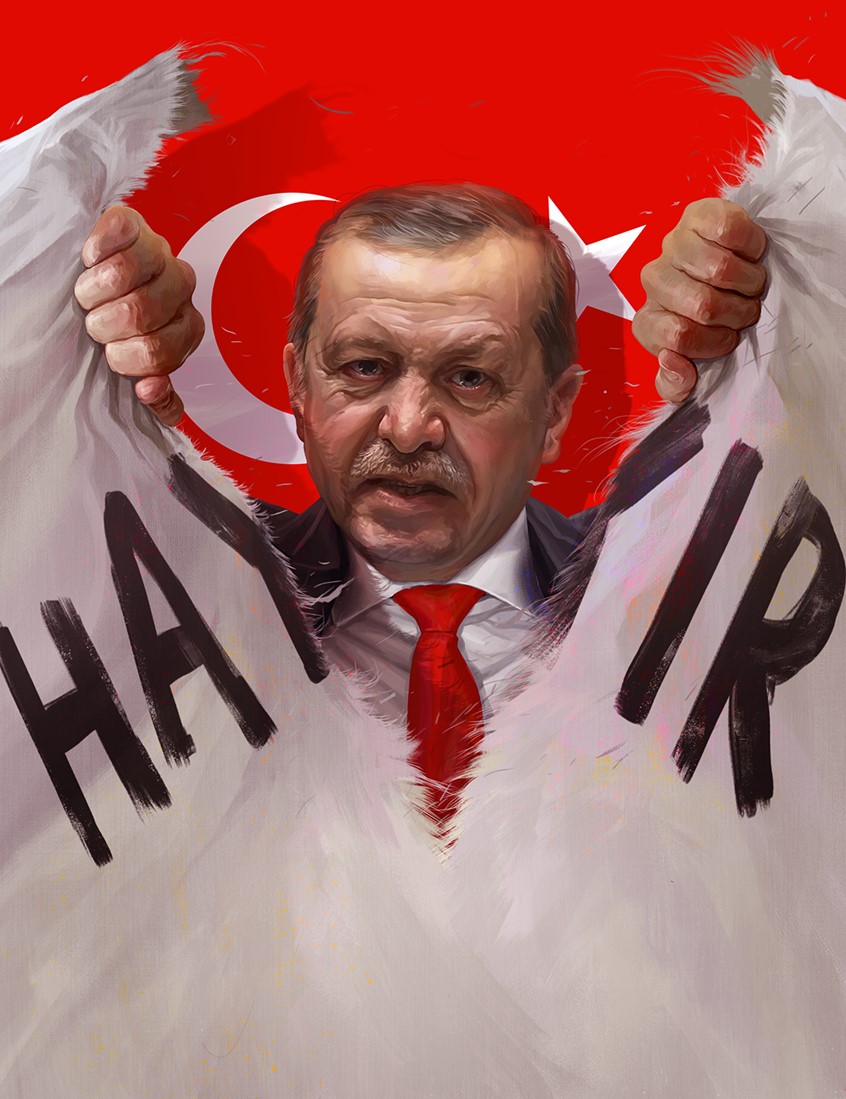 Erdogan loves critics Illustration by Mart Klein | Directory of ...