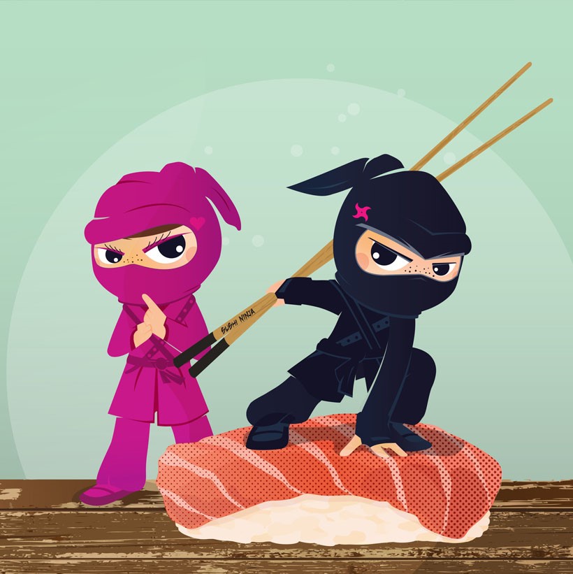 Sushi Ninjas Characters Illustration by Heike Jane Zimmermann ...