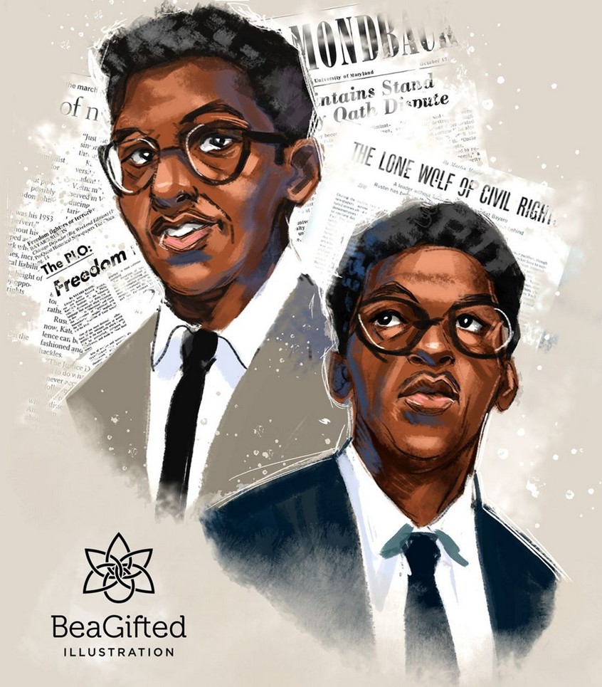 Bayard Rustin Illustration by Bea Jackson | Directory of Illustration