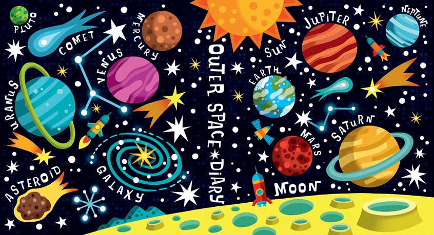 Outer Space Diary Illustration by Alistar Illustration & Toys ...