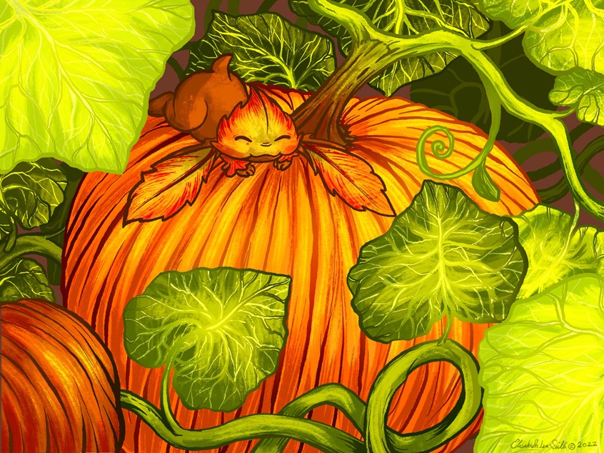 Autumn Pumpkin Spirit Illustration by Elisabeth Suelli | Directory of ...