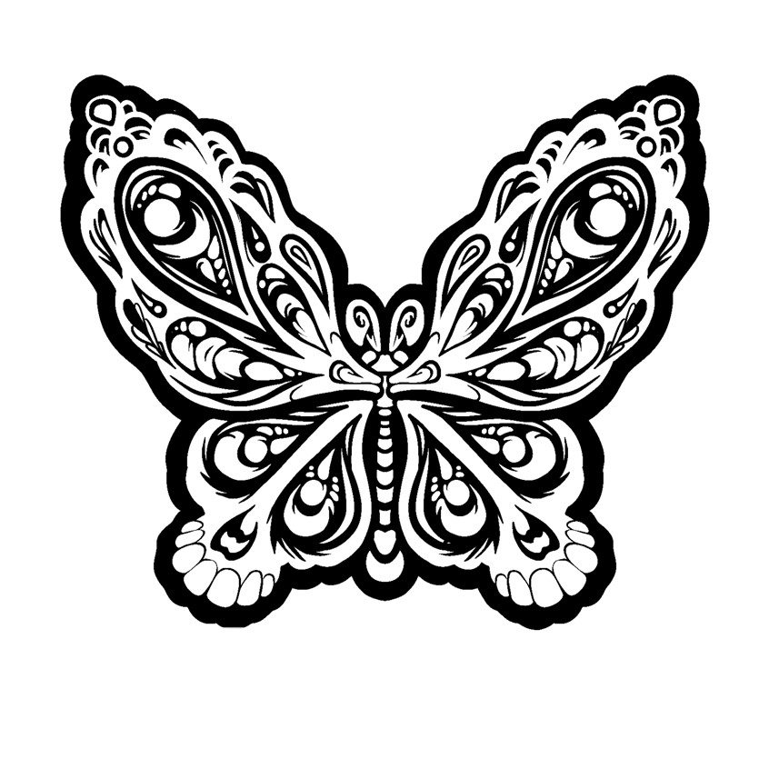 Butterfly Sticker Illustration by Elisabeth Suelli | Directory of ...