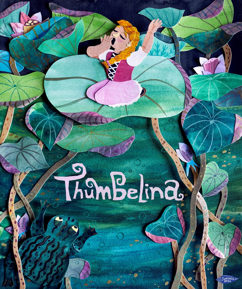 Thumbelina Book Cover Design Illustration by Junonia Arts | Directory ...