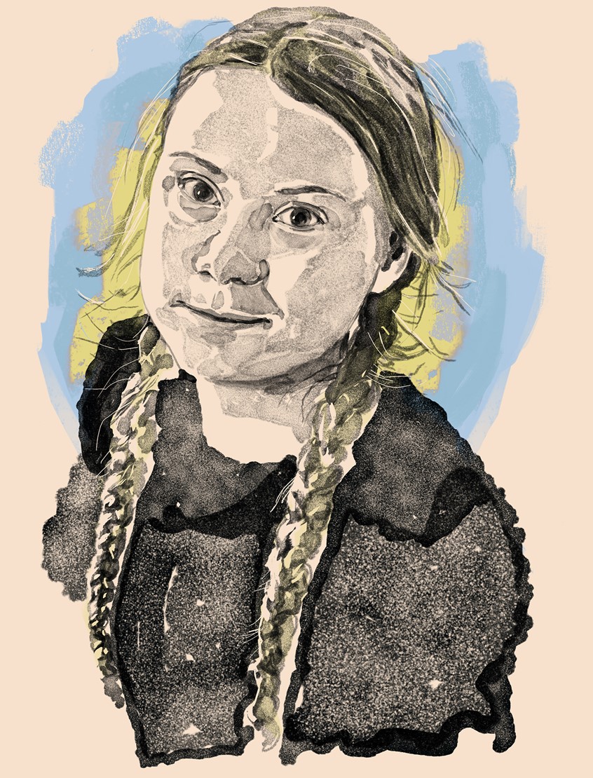 Greta Thunberg Illustration by Ciaran Murphy | Directory of Illustration