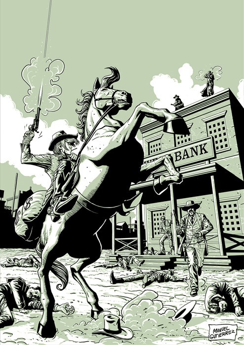 Bank Robbery Illustration by Manuel Gutierrez | Directory of Illustration