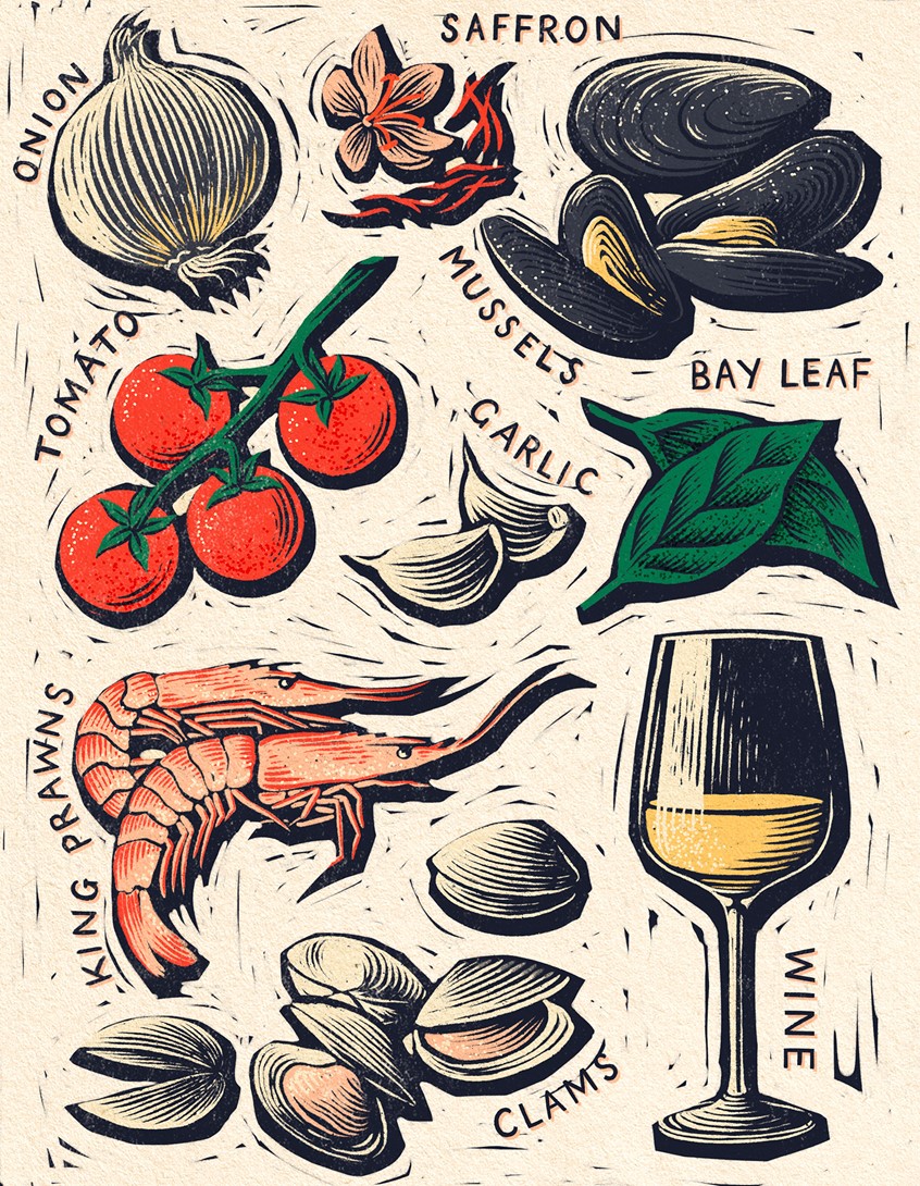 Ingredients Illustration by Ella Ginn | Directory of Illustration
