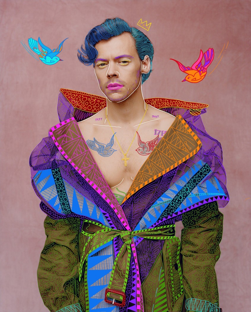 Harry Styles Doodlebomb Illustration by Jennifer Hayashi | Directory of ...