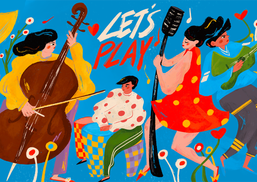 Let's Play Illustration by Emma Shen | Directory of Illustration