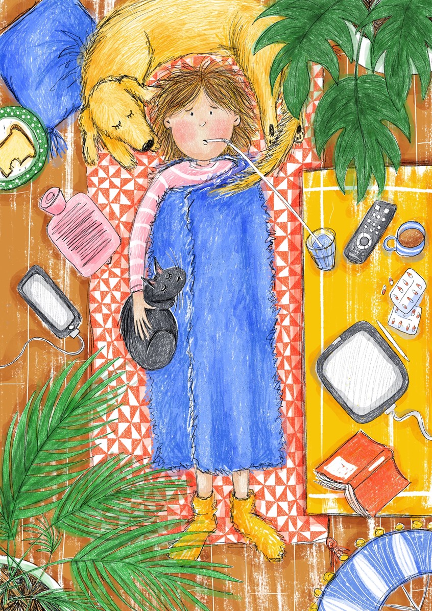 Duvet Day Illustration by Lizzy Metcalfe | Directory of Illustration