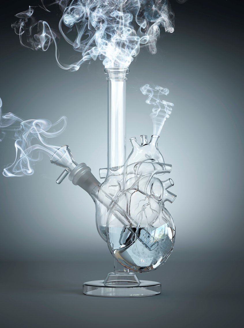 Heart Bong Illustration by Oliver Burston | Directory of Illustration