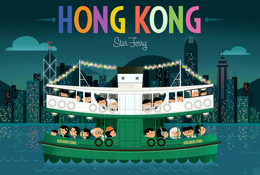 Star Ferry Illustration by Rich Wake | Directory of Illustration