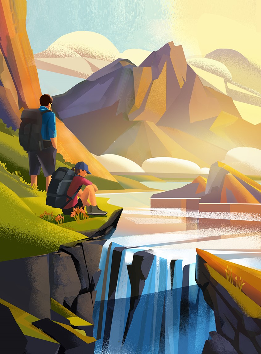 Iceland Illustration by David Moore | Directory of Illustration